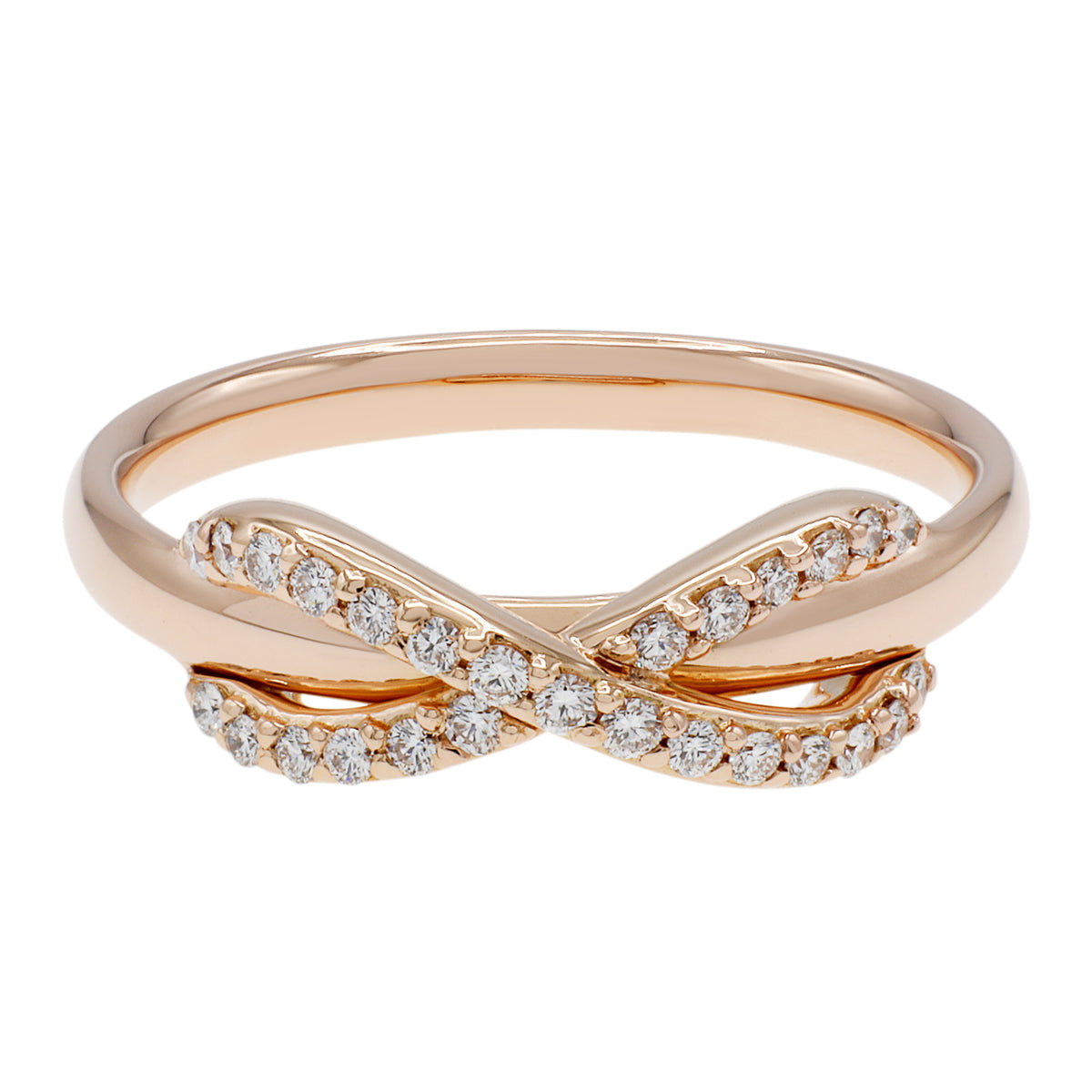 Tiffany & Co. 18K Rose Gold Diamond Infinity Ring – Modaselle